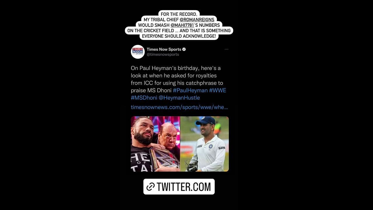 Paul Heyman takes massive shot at MS Dhoni; says Roman Reigns would ...