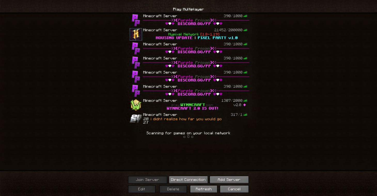 What is a server address in Minecraft?