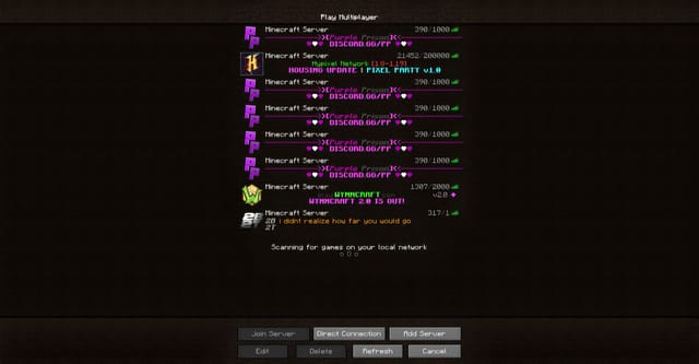 What is a server address in Minecraft?