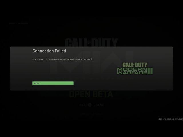 Modern Warfare 2 beta “Connection Failed” error: How to possibly fix it
