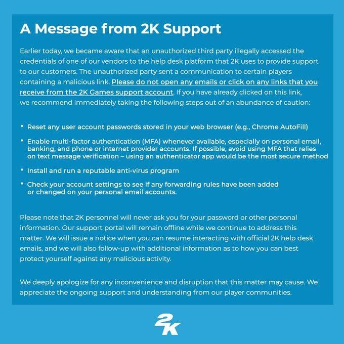 Hackers attack 2K Support after GTA 6 leaks
