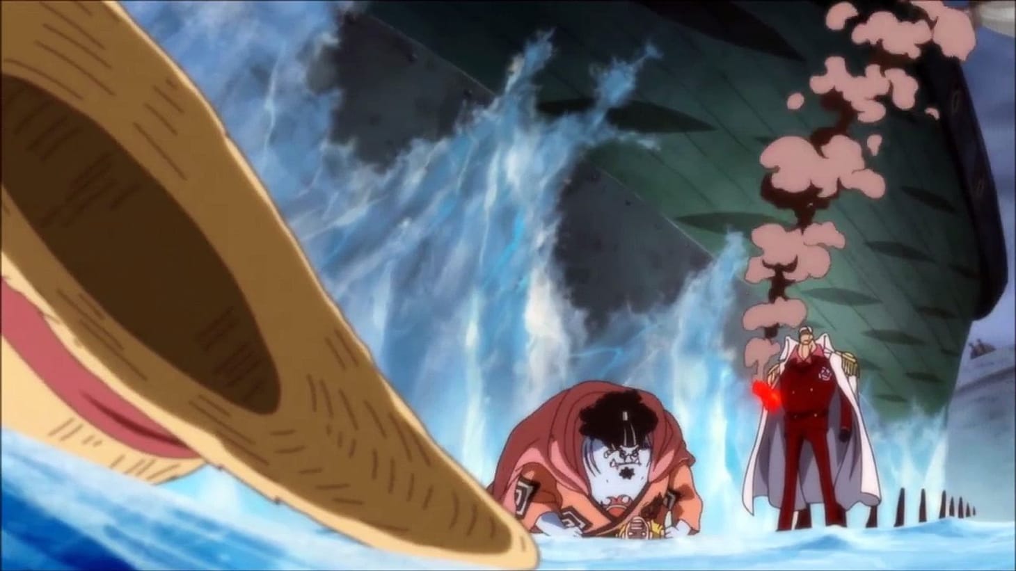 In which episode does Luffy get his scar?