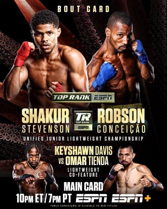 Boxing New: Shakur Stevenson vs. Robson Conceicao full details