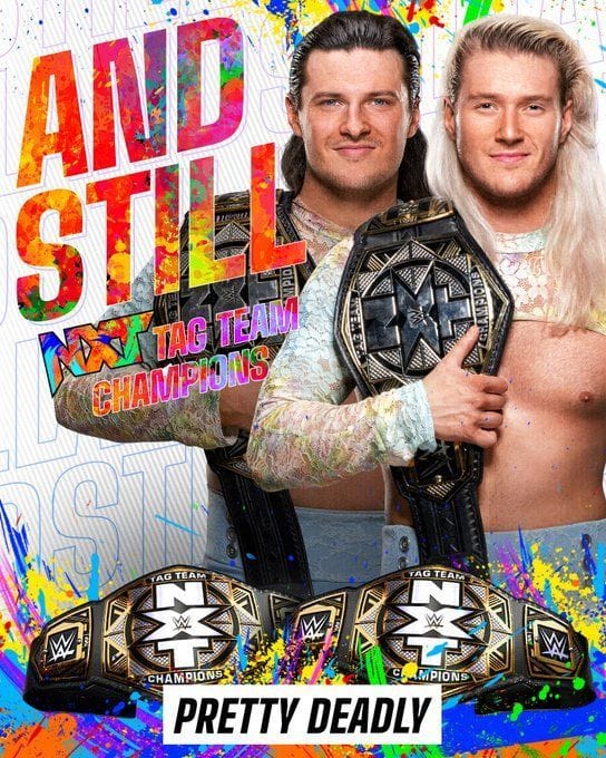 Former Diamond Mine member Damon Kemp helps Pretty Deadly retain their NXT Tag Team Titles in a ...