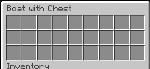 Boat with Chest in Minecraft