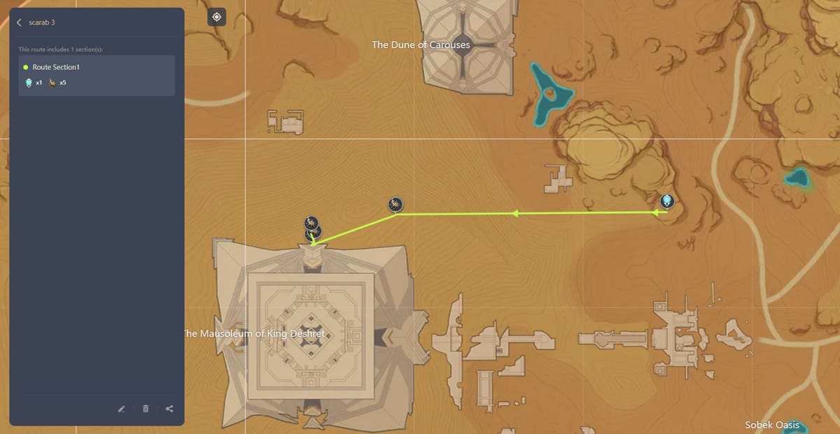 Genshin Impact Scarab locations with quickest farming routes