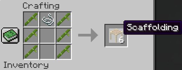 Scaffolding in Minecraft