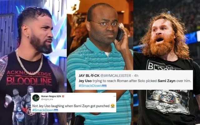WWE Twitter humbles Jey Uso after top champion picked Sami Zayn over ...