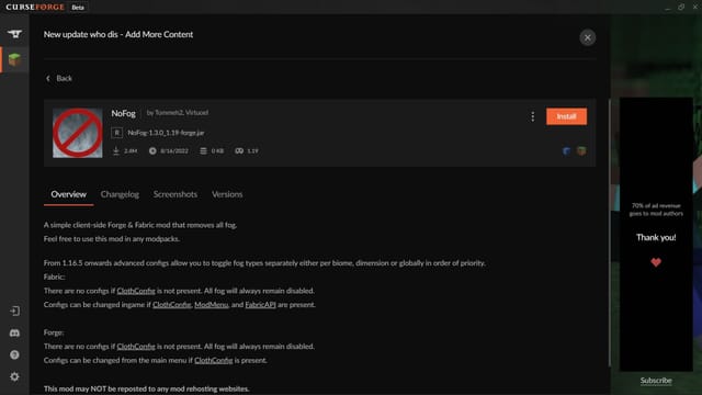 How to turn off fog in Minecraft without OptiFine