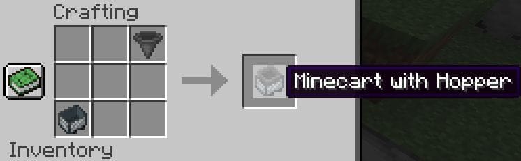 Minecart with Hopper in Minecraft