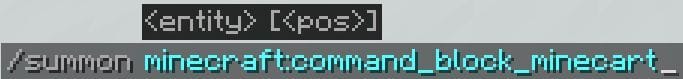 Minecart with Command Block in Minecraft