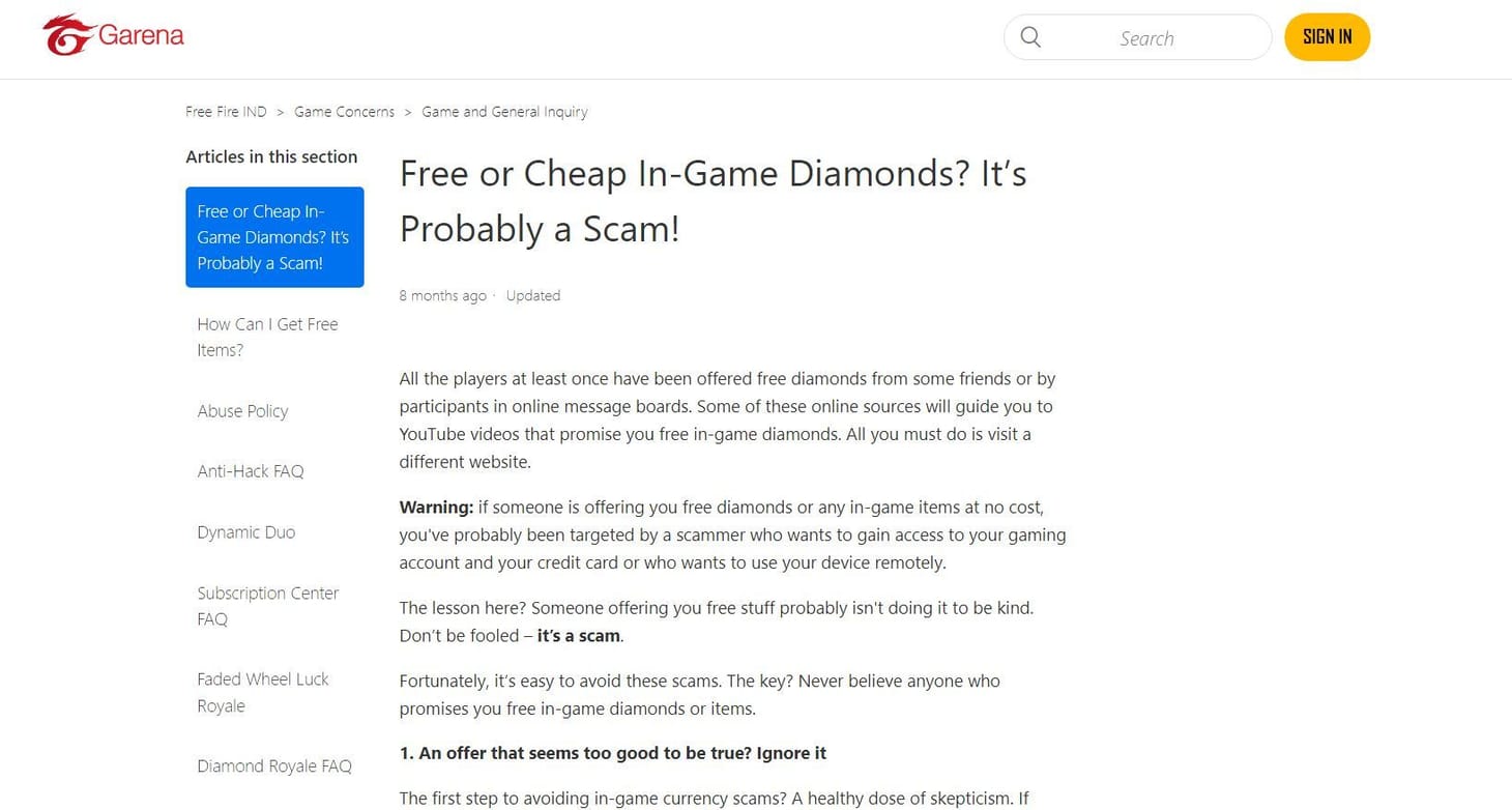 Why Free Fire diamond generator and mod do not work?