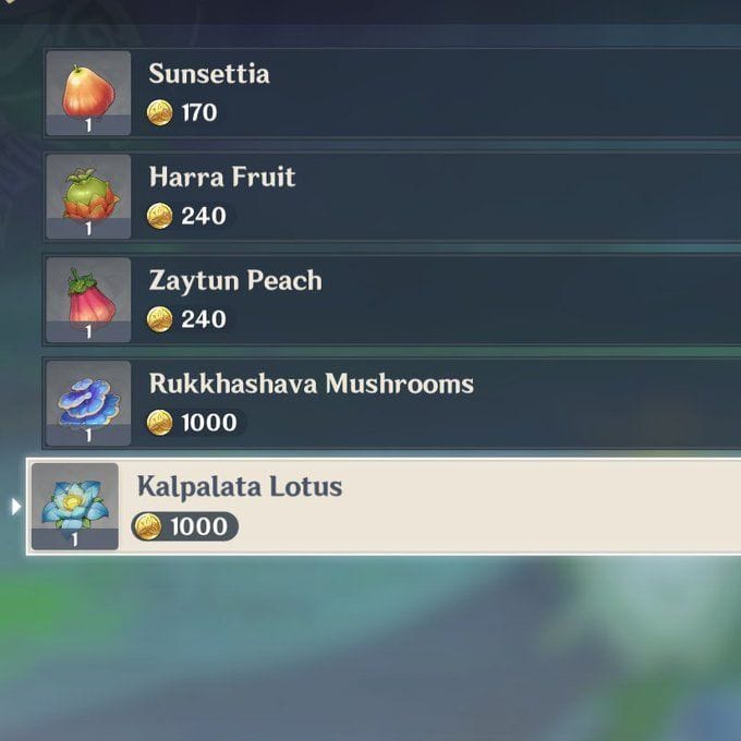 Genshin Impact Kalpalata Lotus locations: Nahida's ascension materials ...