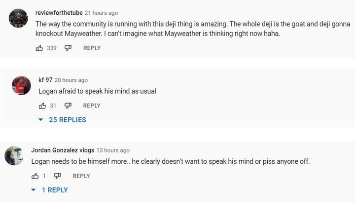 Fans react to Logan Paul’s top 5 influencer boxer list ft. KSI, Jake Paul and Deji