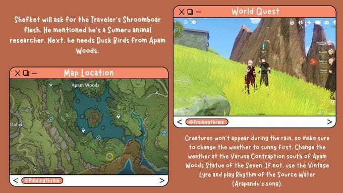 A Short Encounter with a Rare Bird: Genshin Impact hidden Sumeru quest ...