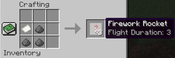 Firework rocket in Minecraft