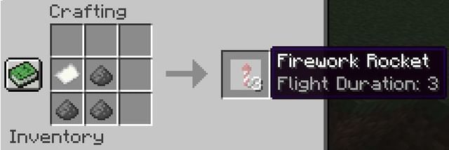 Firework rocket in Minecraft