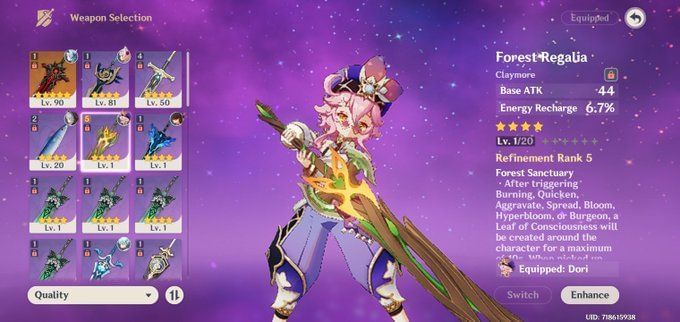 Best characters for craftable Sumeru weapons in Genshin Impact