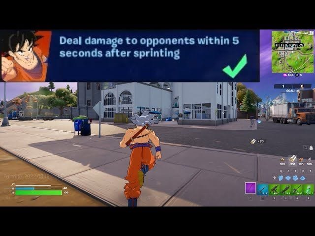 Fortnite: How to deal SMG damage to opponents within 5 seconds of sprinting