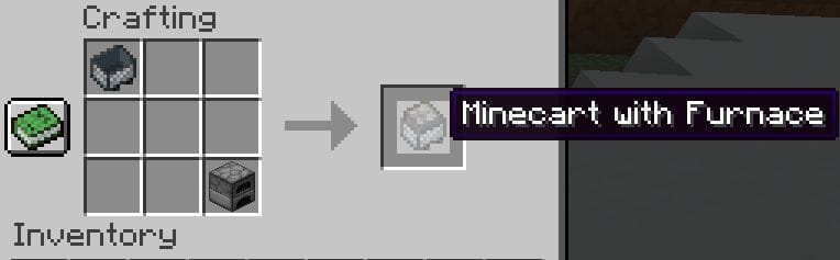 Minecart with Furnace‌ in Minecraft