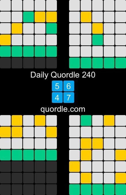 Quordle #241 hints and answers for today: Thursday, September 22