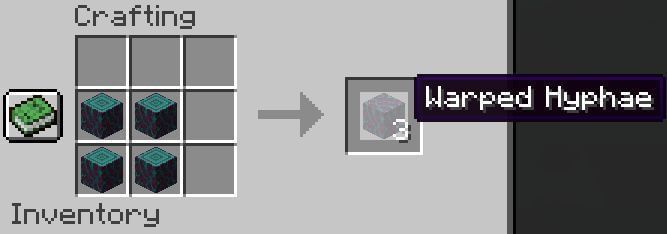 Warped Hyphae Block in Minecraft