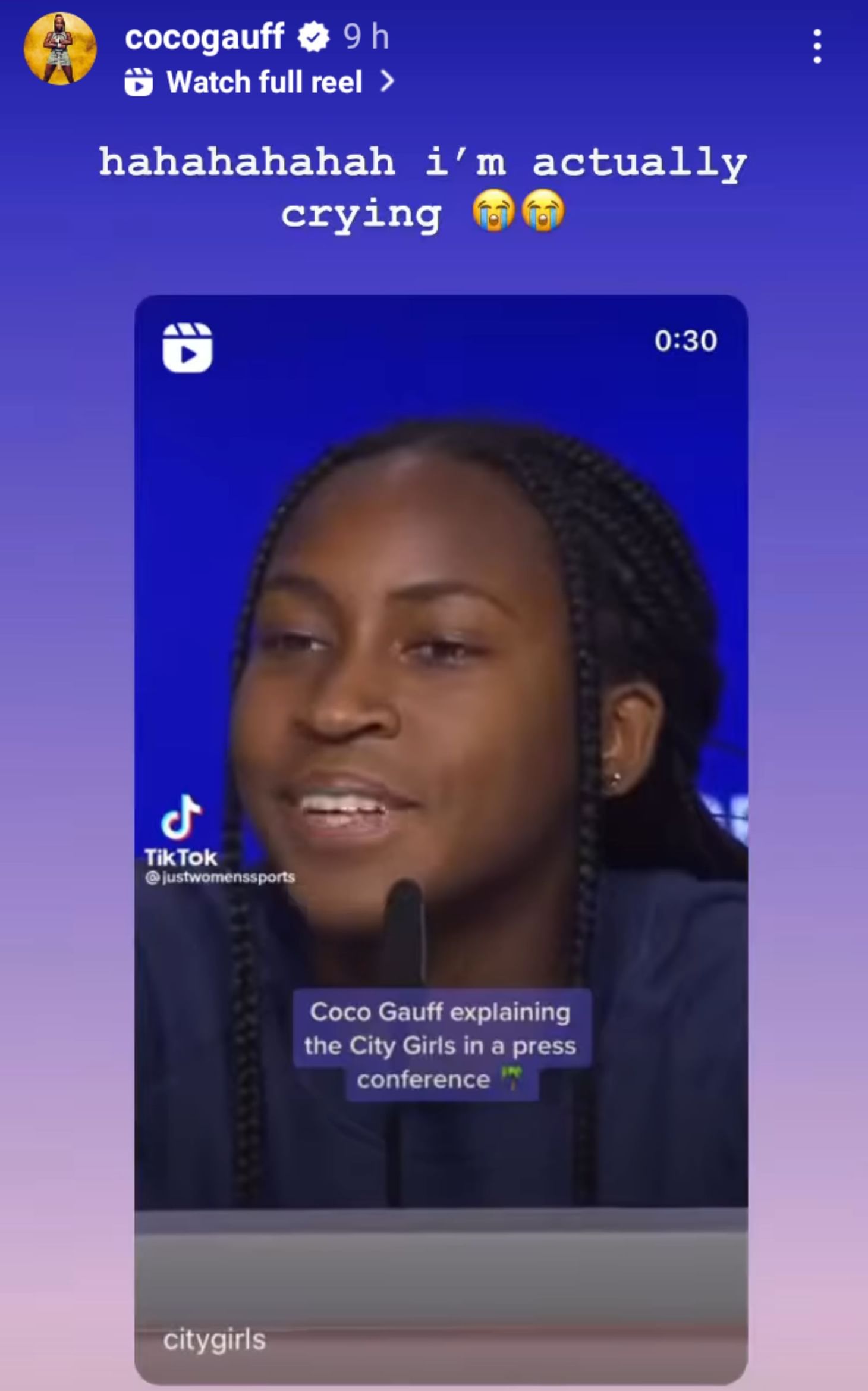 "Haha, I'm actually crying" - Coco Gauff after City Girls post a video ...