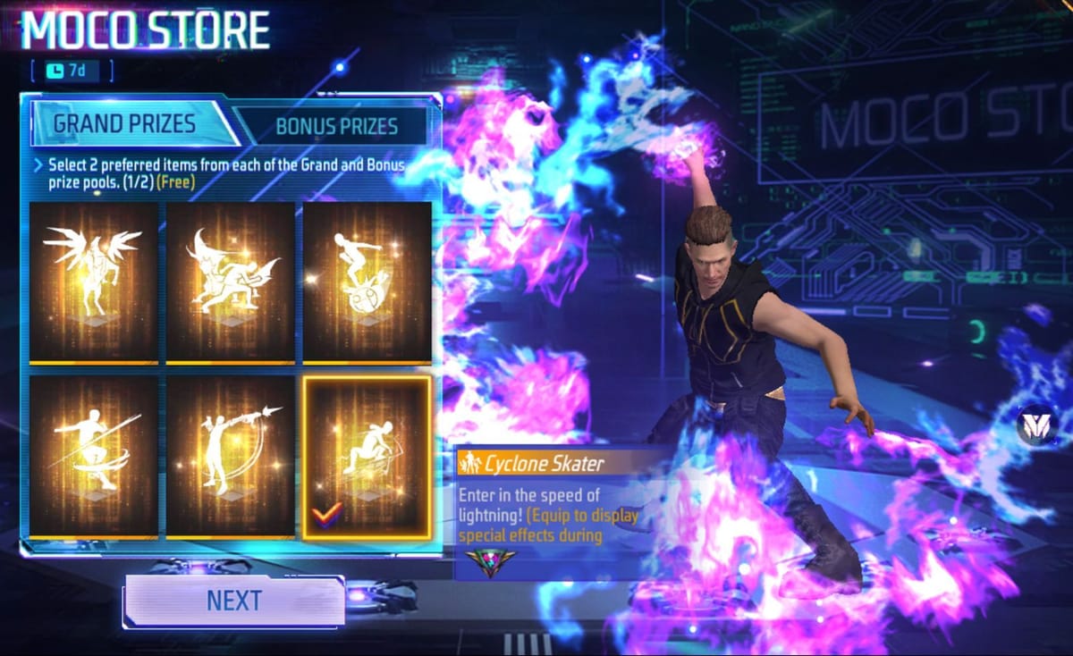 How to get arrival animations and skywings from Free Fire Moco Store ...