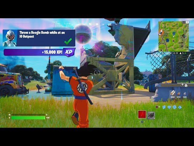 Fortnite: How to throw a Boogie Bomb while at an IO Outpost