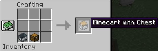 Minecart with Chest in Minecraft