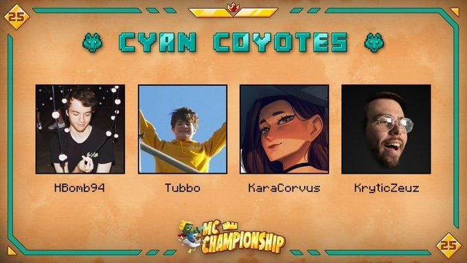 Minecraft Championship (MCC) 25: Second half of competing teams announced