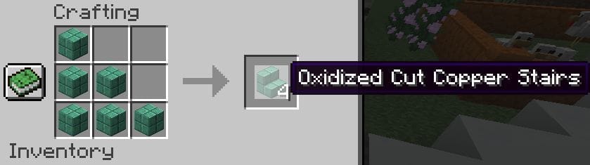 Oxidized Cut Copper in Minecraft
