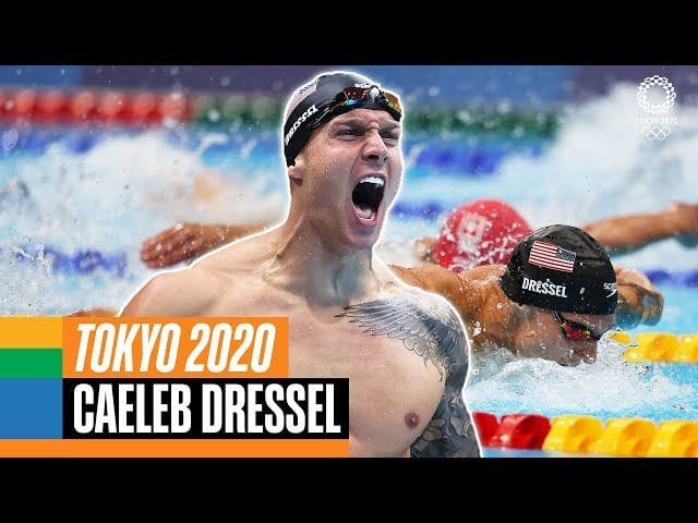 Why was Caeleb Dressel crying during his win at the Tokyo Olympics in 2021?
