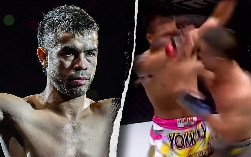 Danial Williams lands flying tomahawk elbow on Rodtang