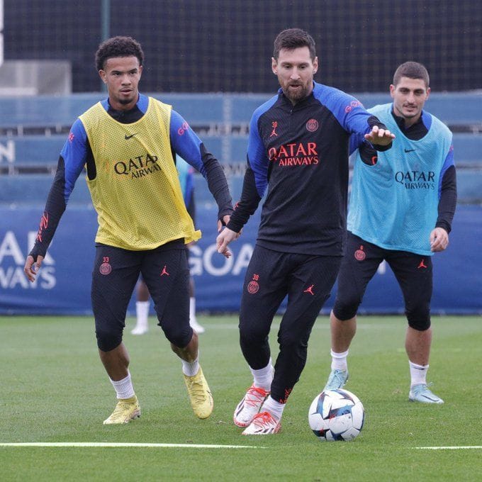 Lionel Messi back in training with PSG ahead of Marseille clash