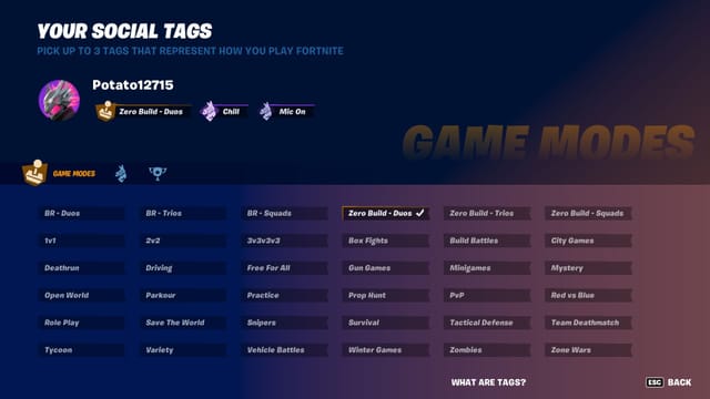 All Fortnite Social Tags as of Chapter 3 Season 4