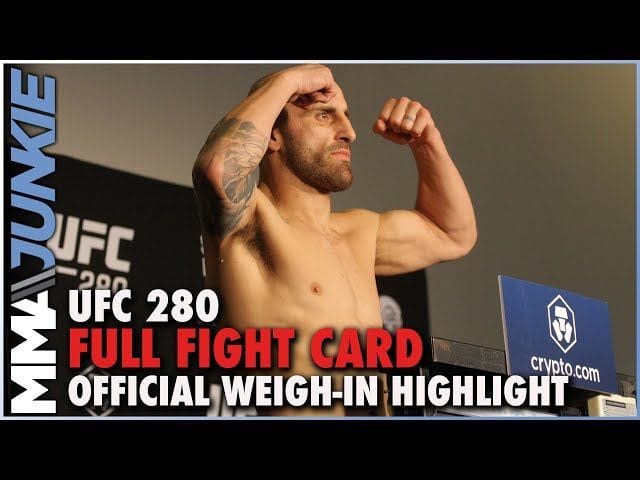 UFC 280 weigh-in results; Charles Oliveira, Islam Makhachev, Aljamain ...