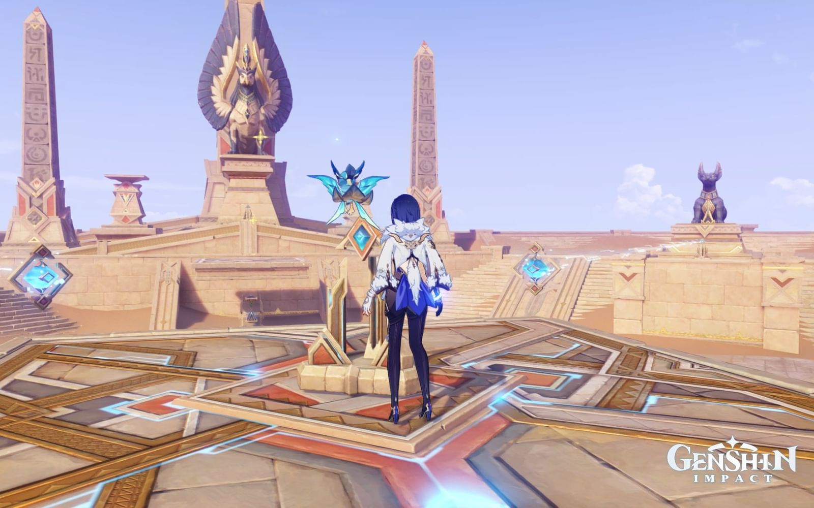 Genshin Impact Pyramid puzzle guide to get Luxurious chest at the top ...