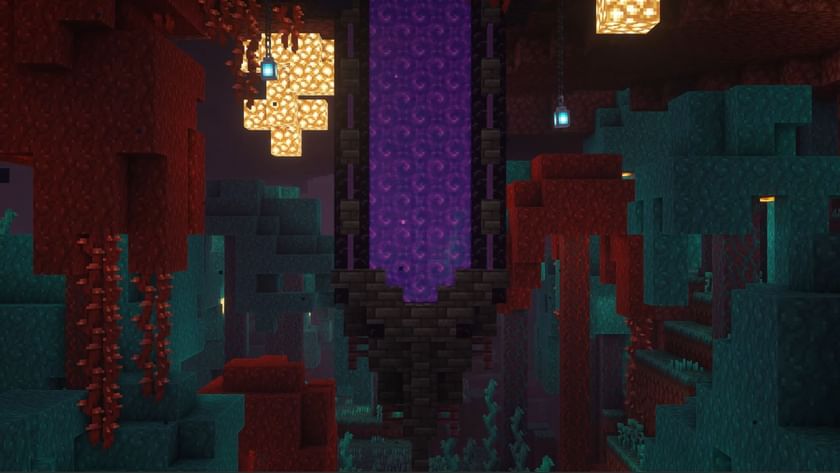 How to make a Nether portal sword in Minecraft