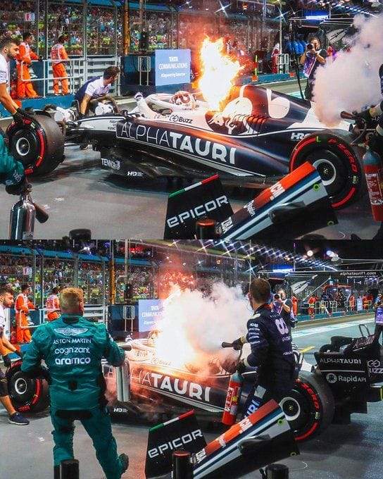 5 times F1 cars caught fire in the pit lane
