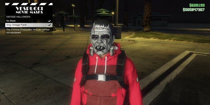GTA Online offers Gray Vintage Frank mask this week (October 6th - 12th)