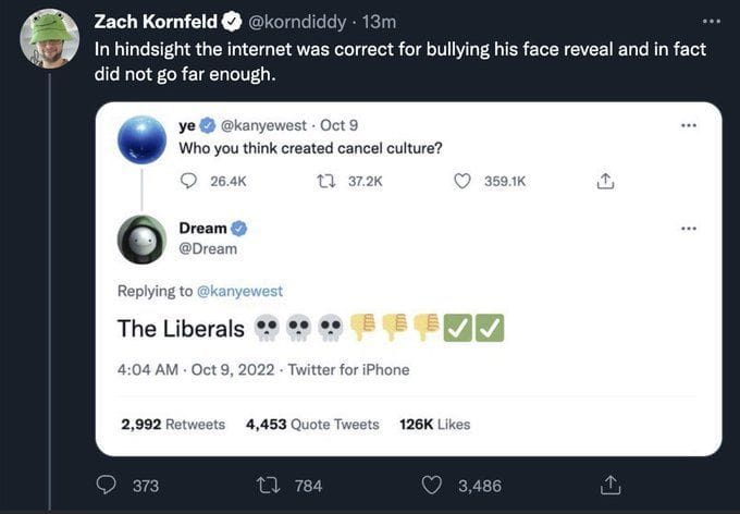 “The internet was correct for bullying”: Zach Kornfeld and Dream drama ...