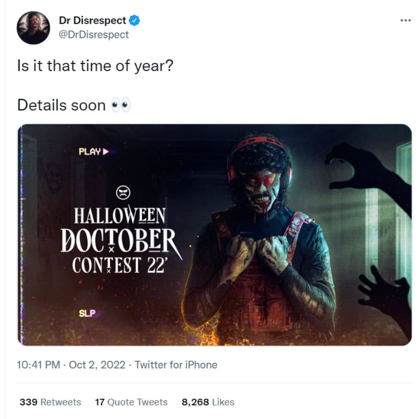 What is Dr DisRespect's "Doctober Contest?"