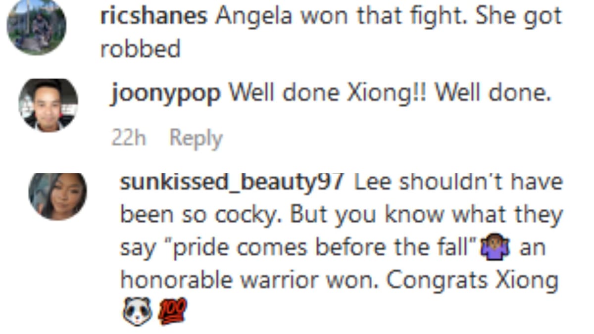 Fans torn on close decision in Xiong Jing Nan vs. Angela Lee trilogy