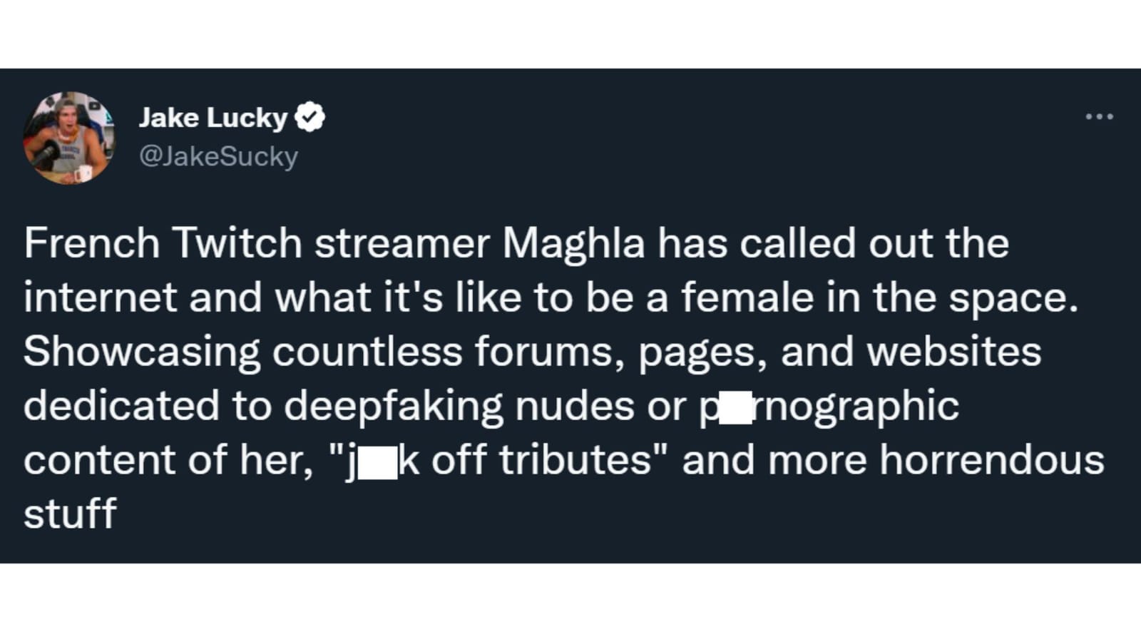 Twitch streamer Maghla reports concerns over the internet exploiting ...