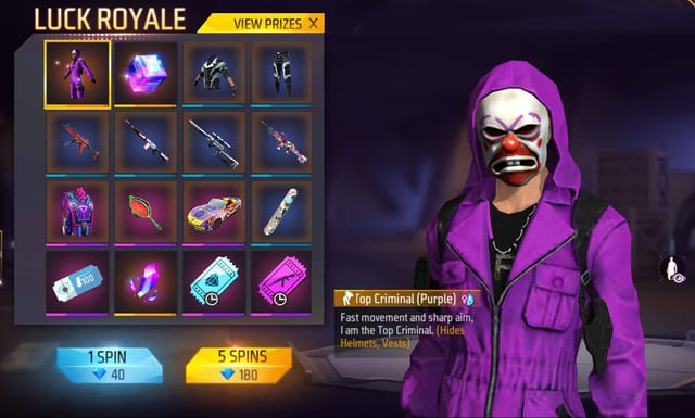 How to get Purple Top Criminal Bundle in Free Fire through Criminal ...