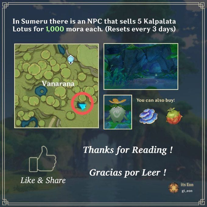 Easy Kalpalata lotus locations for Nahida in Genshin Impact