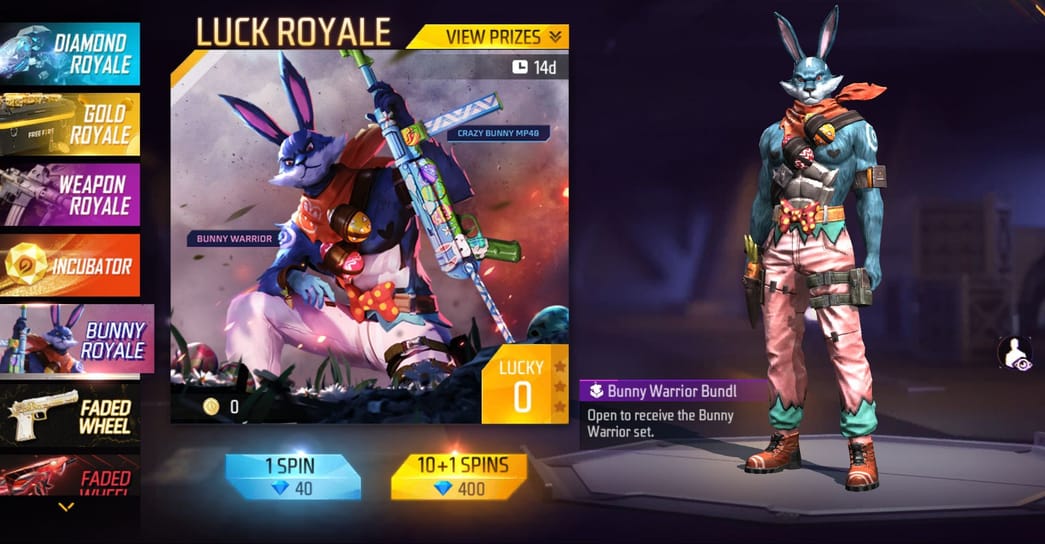 How to get rare Bunny Warrior Bundle in Free Fire MAX