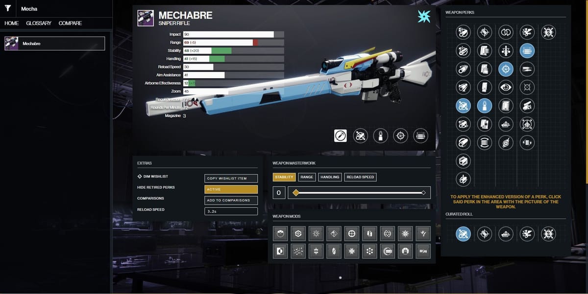 Destiny 2 god roll guide: Mechabre for PvP and PvE