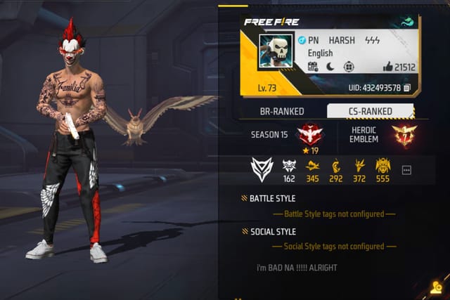 Pro Nation’s Free Fire MAX ID, stats, headshots, and monthly income in ...